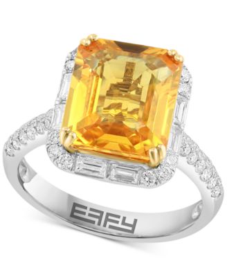 EFFY® Limited Edition Yellow Sapphire (5-3/8 ct. t.w.) & Diamond (5/8 ...
