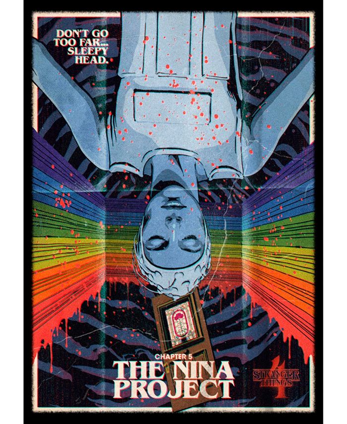 Netflix Boy's Stranger Things Retro Nina Project Poster Child T-Shirt ...