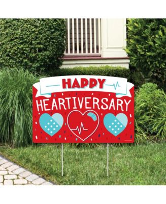 Big Dot of Happiness Happy Heartiversary - CHD Awareness Yard Sign Lawn ...