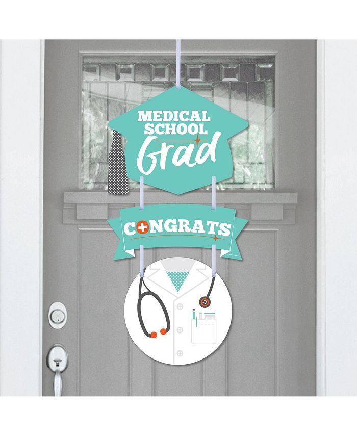 Big Dot of Happiness Medical School Grad - Hanging Porch Outdoor Front ...
