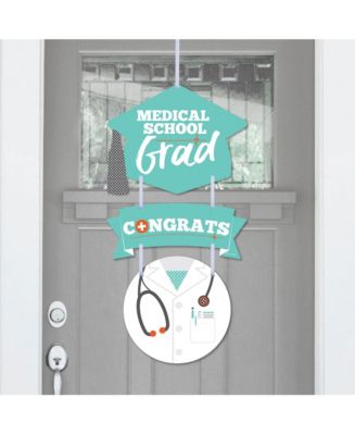 Big Dot of Happiness Medical School Grad - Hanging Porch Outdoor Front ...