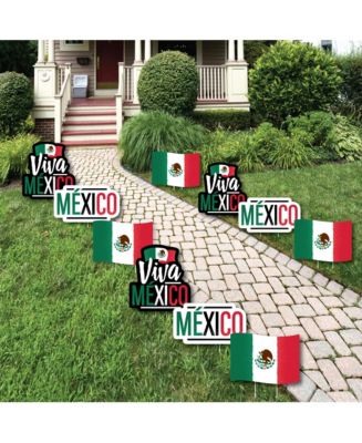 Big Dot of Happiness Viva Mexico - Flag Lawn Decorations -Mexican ...
