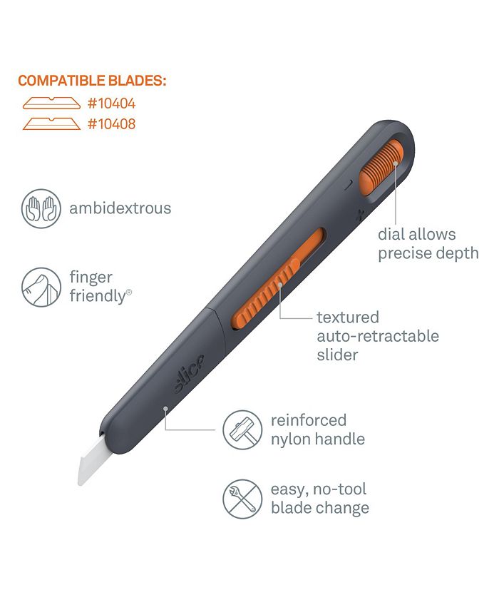 Slice 10474 Adjustable Slim Pen Cutter | Portable, Retractable Safety ...