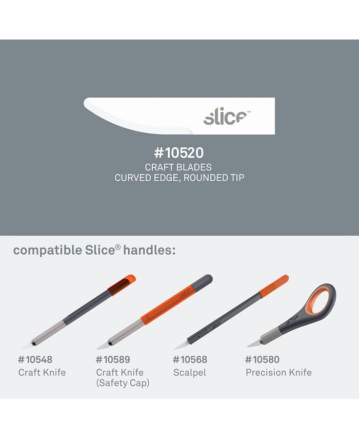 Slice 10520 Replacement Craft Knife Scalpel Blades - Curved Edge ...