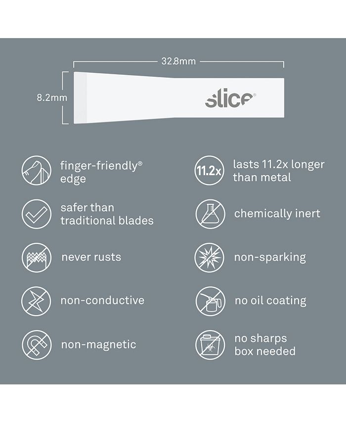 Slice 10534 Replacement Chisel Blades - Finger-Friendly, Micro Ceramic ...