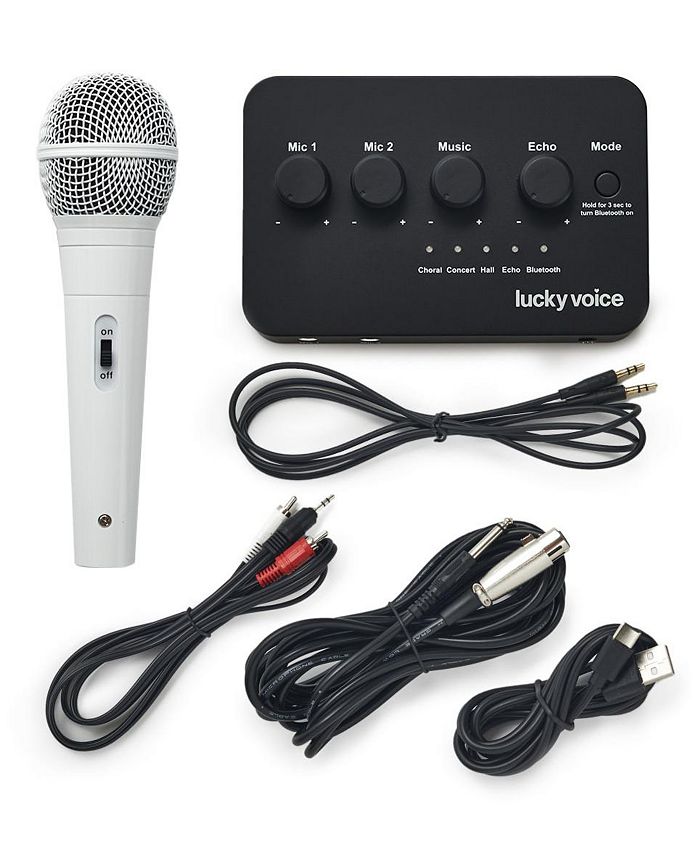 Lucky Voice Bluetooth Karaoke Kit - White - Macy's