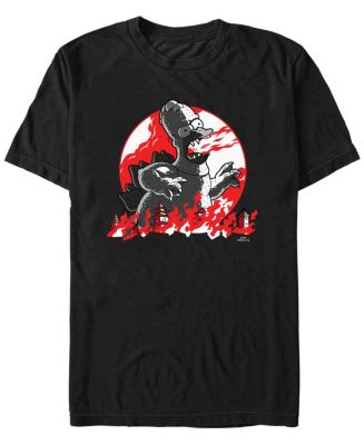 Fifth Sun Men's The Simpsons Red Moon Godzilla Homer Short Sleeves T ...