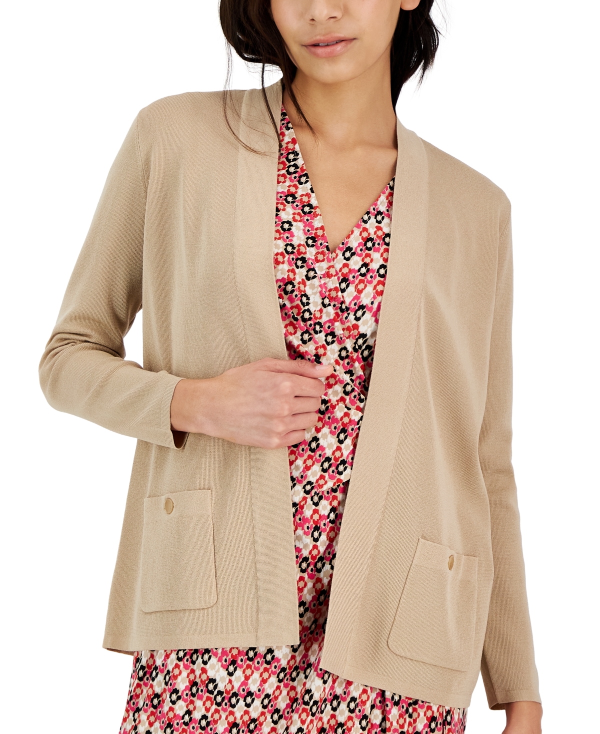 Click here for Anne Klein Petite Malibu Cardigan - Latte prices