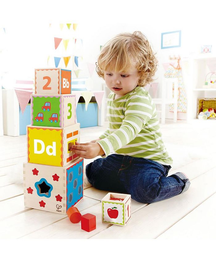 Hape Pyramid of Play Toddler Wooden Nesting Blocks - Macy's