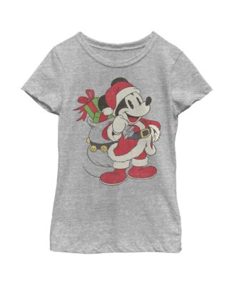 Girl's Mickey & Friends Mickey Mouse Is Santa Child T-Shirt - Macy's