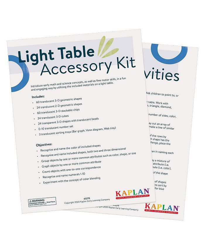 Kaplan Early Learning Light Table Accessory Kit - Macy's