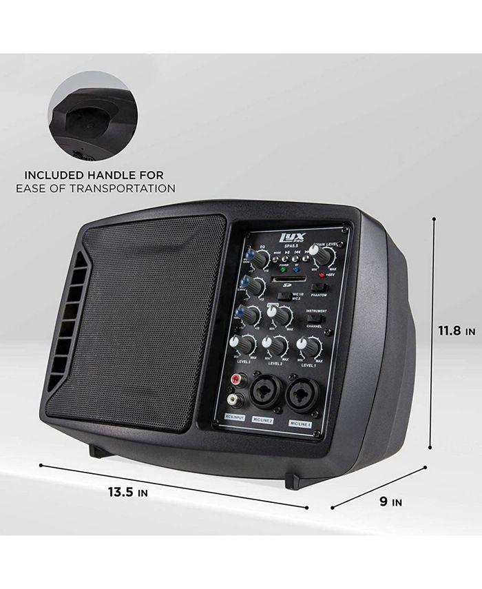 Lyxpro 5.5" Small PA Speaker, Class-D PA Speaker System Amplifier - Macy's