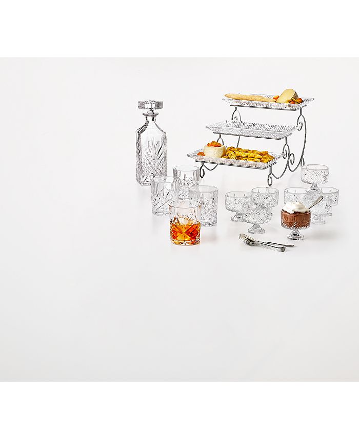 Godinger Dublin Crystal 3-Tier Server - Macy's