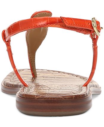 Sam Edelman Women's Gigi T-Strap Flat Sandals - Macy's
