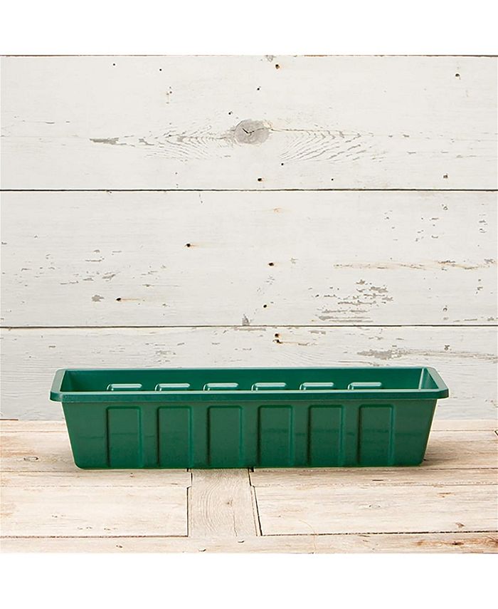 Novelty Polypro Plastic Hunter Green Flower Box Planter Liner, 36 Inch ...