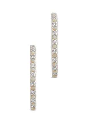 Sterling Forever Lorna Hoops - Macy's