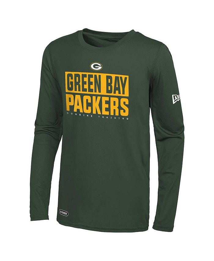 New Era Men's Green Green Bay Packers Combine Authentic Offsides Long Sleeve T-shirt - Macy's