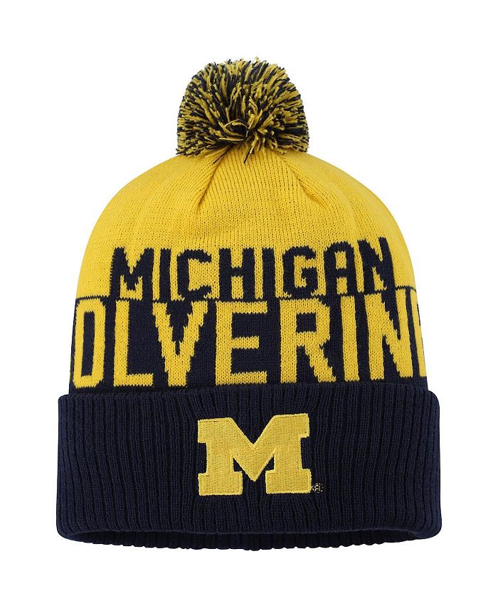Outerstuff Big Boys Maize, Navy Michigan Wolverines Patchwork Cuffed ...