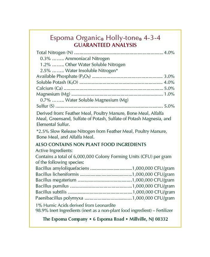 Espoma Holly-Tone Evergreen and Azalea Food 4-3-4, 8lb Bag - Macy's