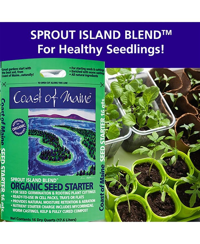 Coast of Maine 1SSI16 Sprout Island, Organic Seed Starter, 16qt - Macy's