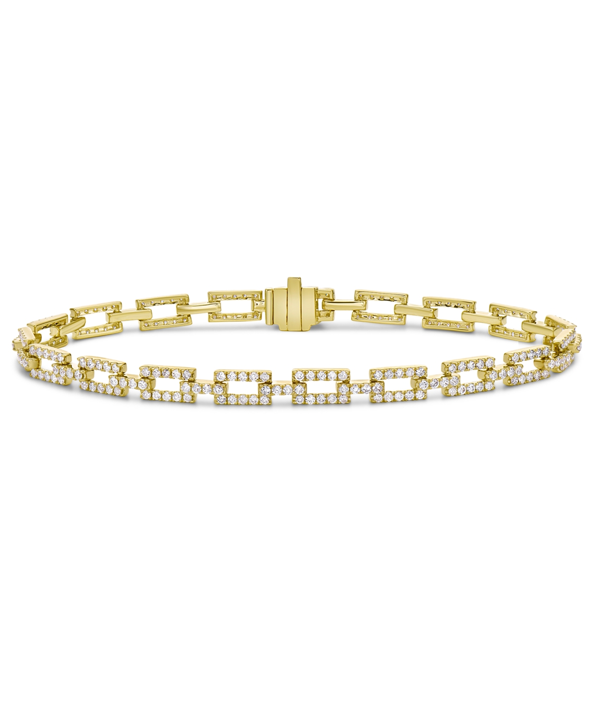 Click here for Diamond Square Link Bracelet (2 ct. t.w.) in 14k G... prices