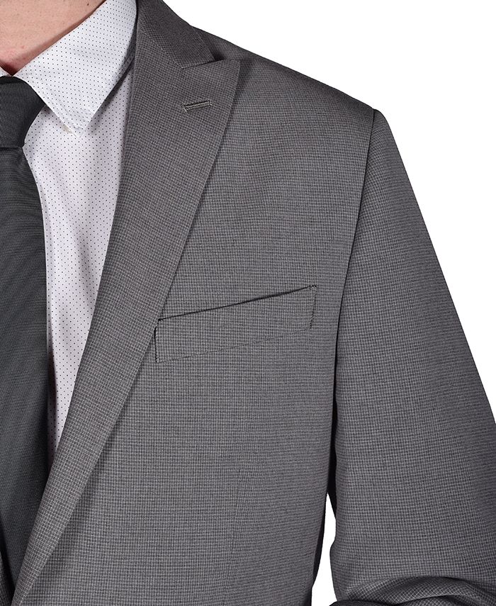 Perry Ellis Portfolio Men's Micro-Grid Slim-Fit Stretch Suit Jacket ...