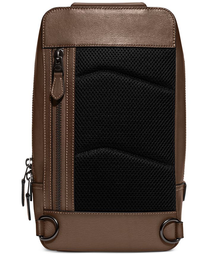 COACH Gotham Single-Strap Leather Sling Backpack - Macy's