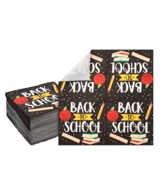 100 Pack Back to School Napkins for Classroom Party Decorations (6.5 x ...
