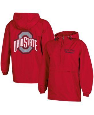 Women's Champion Scarlet Ohio State Buckeyes Packable Half-Zip Light ...