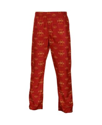 Iowa State Cyclones Big Boys Team Logo Flannel Pajama Pants - Cardinal ...