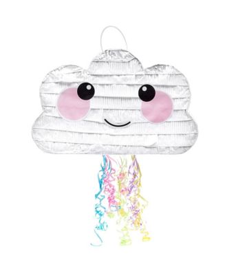Blue Panda Cloud Pinata, Pull String for Girls Rainbow Birthday Party ...