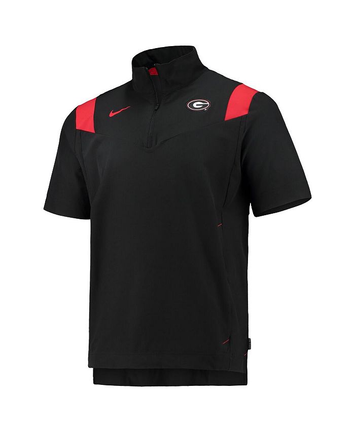 Nike Men's Black Georgia Bulldogs 2021 Coaches Short Sleeve Quarter-Zip ...