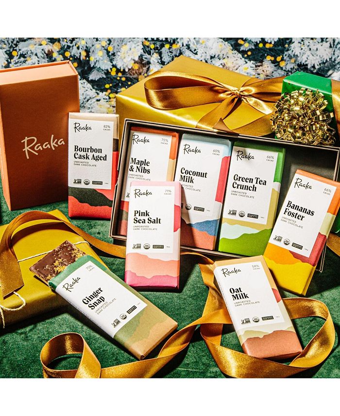 Raaka Chocolate Library Box 8 Dark Chocolate Bars 1.8oz - Macy's