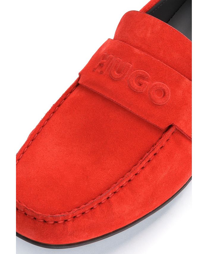 Hugo Boss Men's Dandy Moc Toe Suede Driving Loafer - Macy's