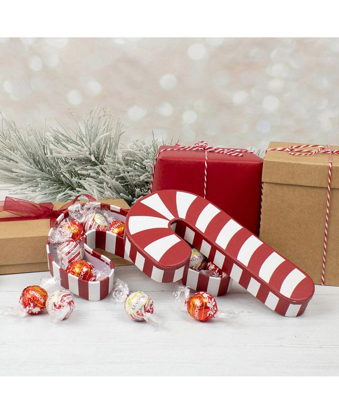 Just Candy Lindt Candy Cane Gift Box - Lindor Truffles - Macy's