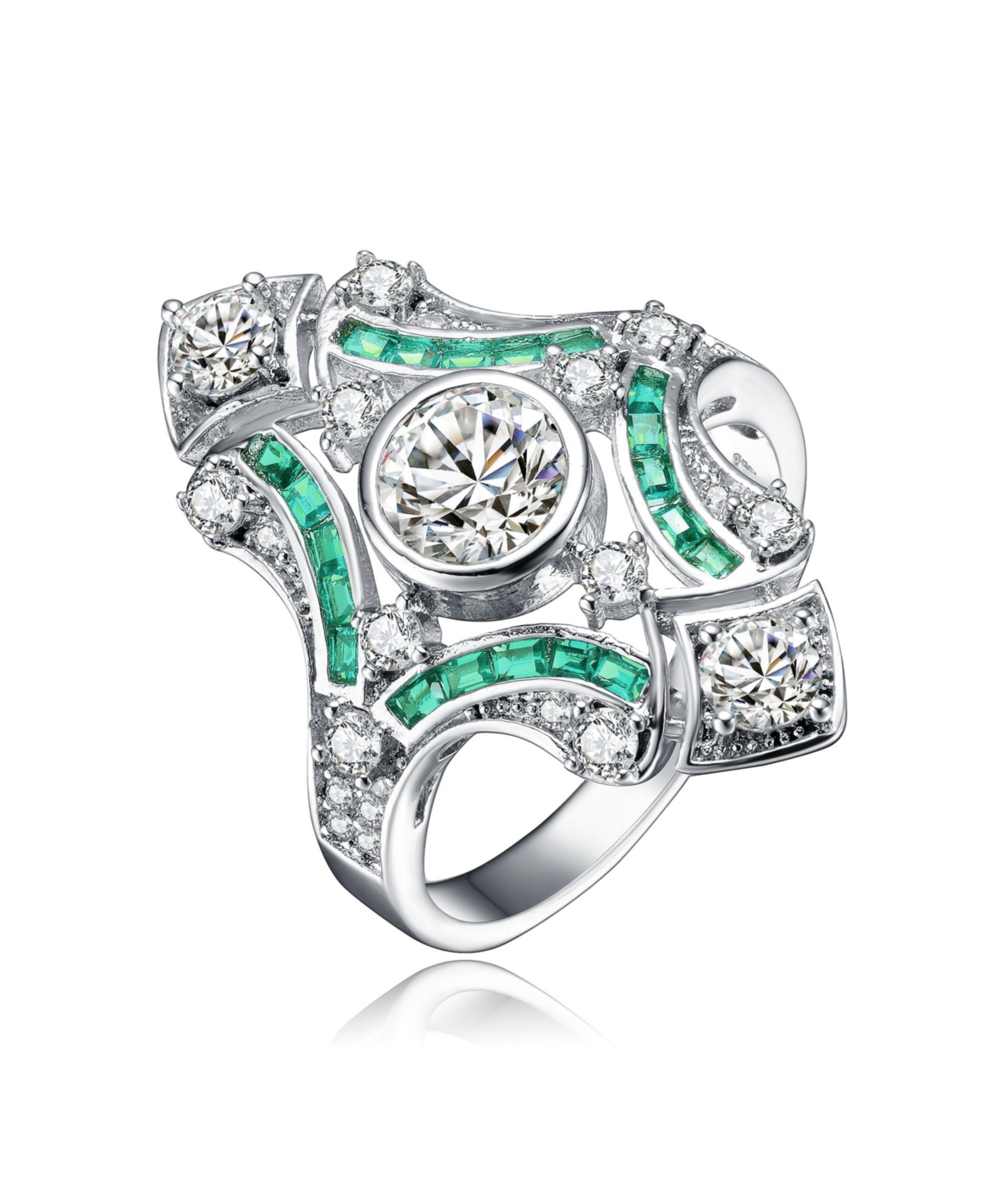 Click here for Sterling Silver Baguette and Round Cubic Zirconia... prices