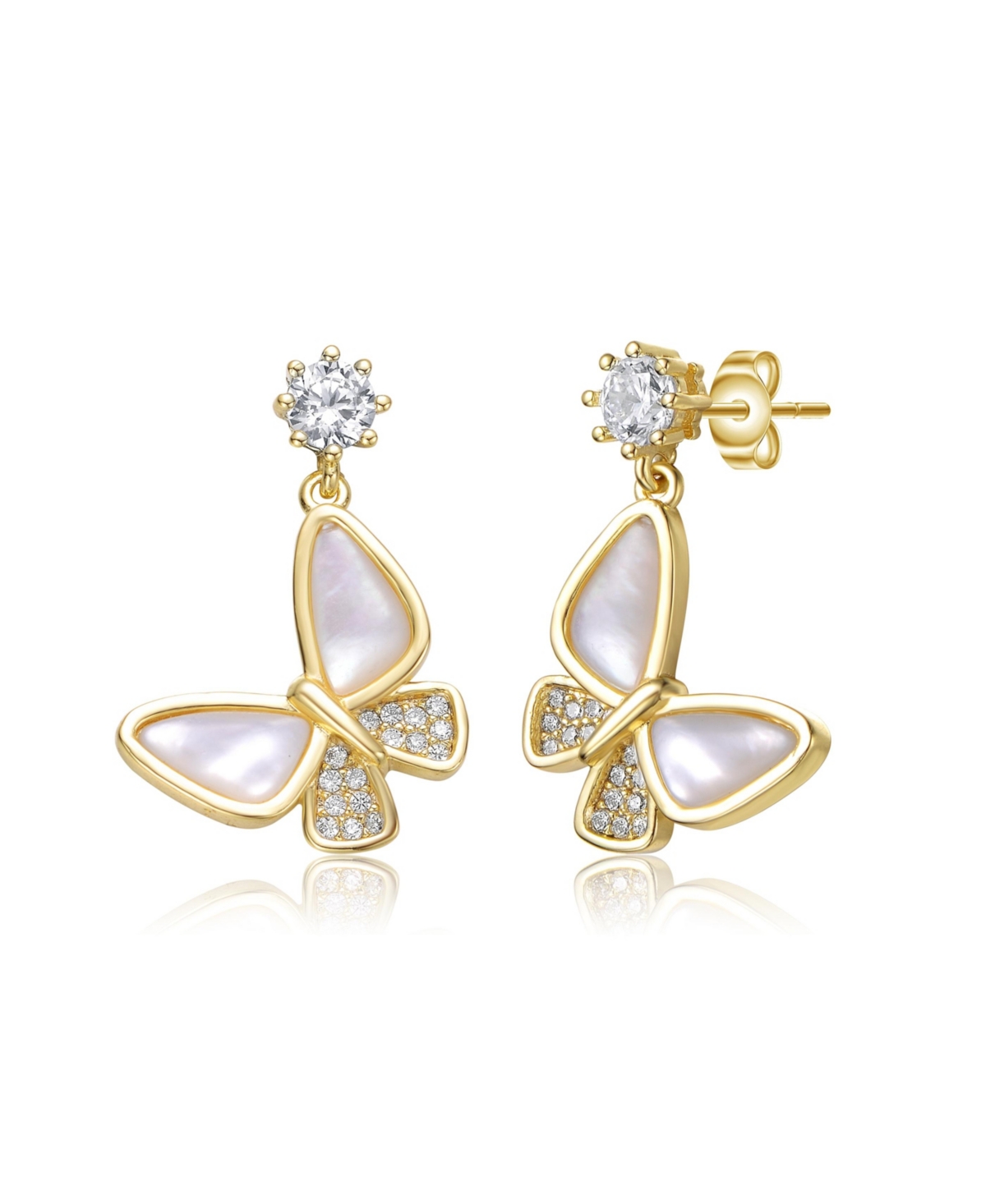 Click here for Sterling Silver 14K Gold Plated Cubic Zirconia But... prices