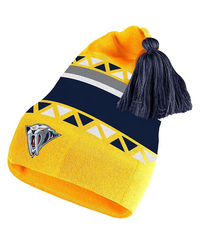 adidas Men's Yellow, Blue Nashville Predators Reverse Retro 2.0 Pom ...