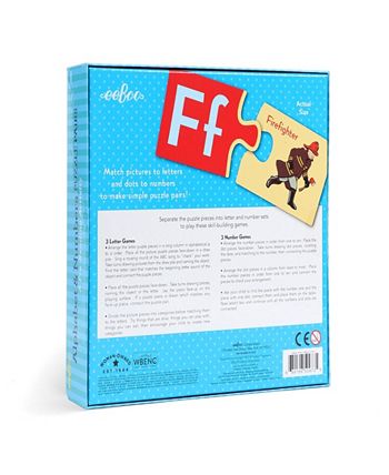 Eeboo Alphabet Numbers 72-Piece Puzzle Pairs Set - Macy's