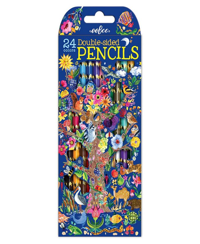 Eeboo Tree of Life Double-Sided Color Pencils 13 Piece Set - Macy's