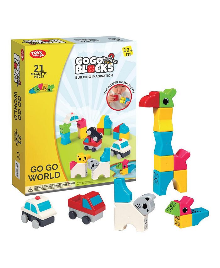 Toys by People Go Go World - Go Go Magnetic Blocks - 21 Piece Set - Macy's