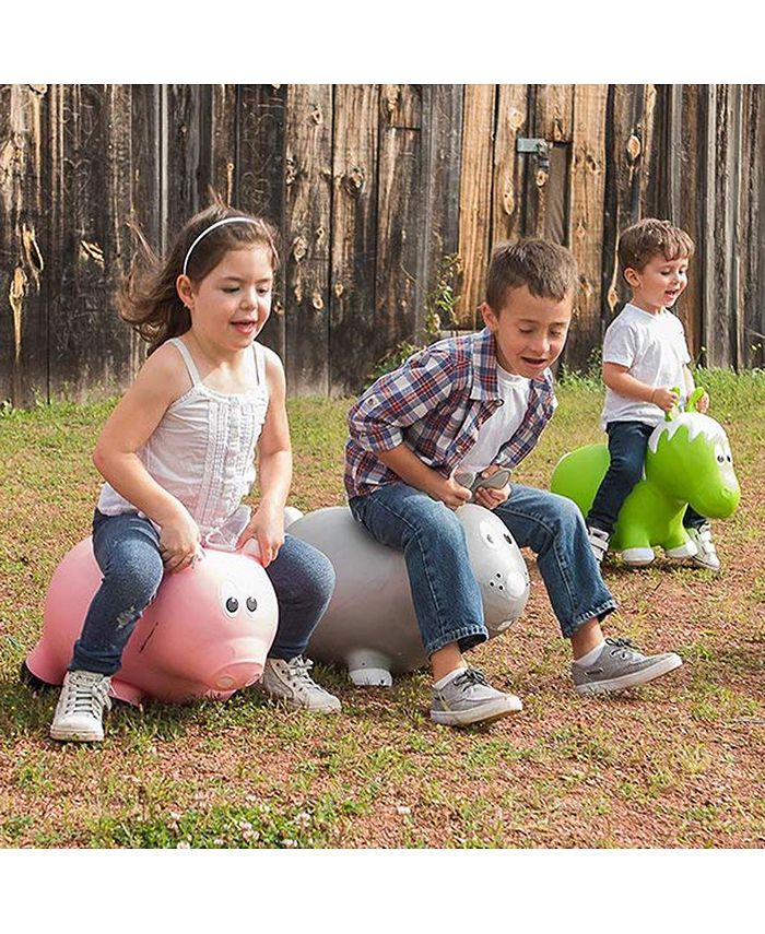 Farm Hoppers Inflatable Bouncing Grey Rabbit - Macy's
