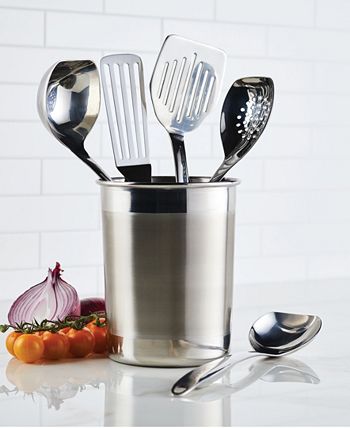 Circulon Tools Stainless Steel Kitchen Tools with Crock, Set of 6 - Macy's