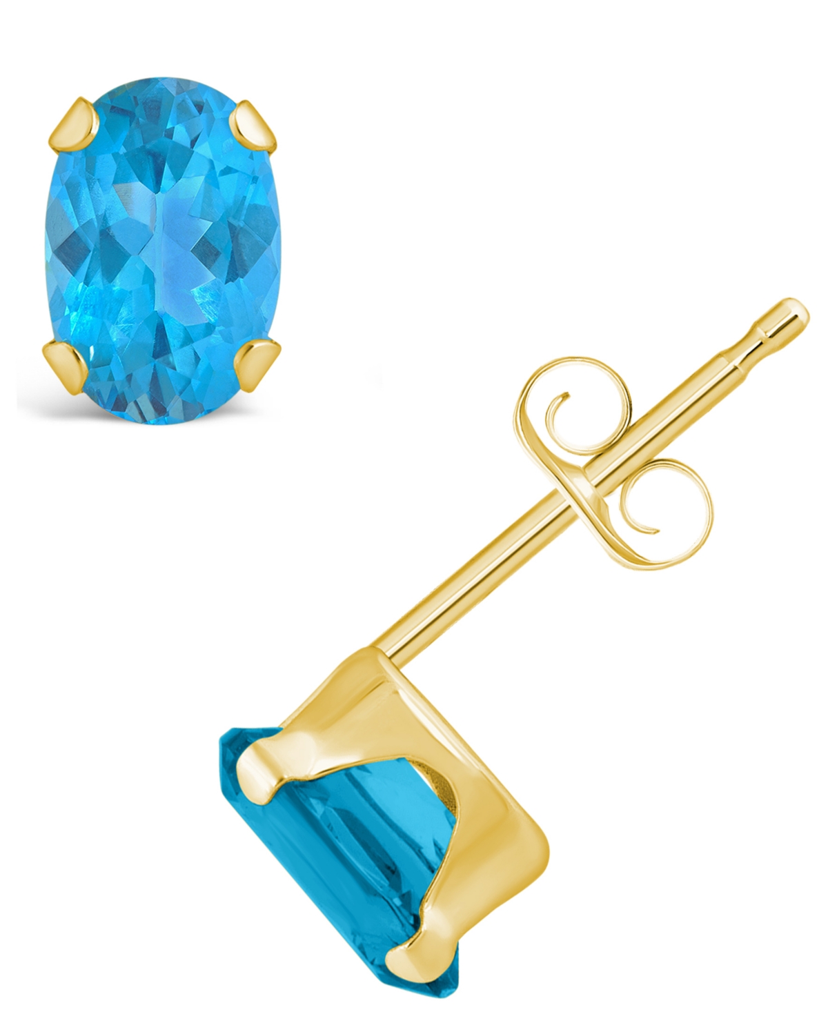 Click here for Macys Gemstone Stud Earrings in 10k Yellow Gold -... prices