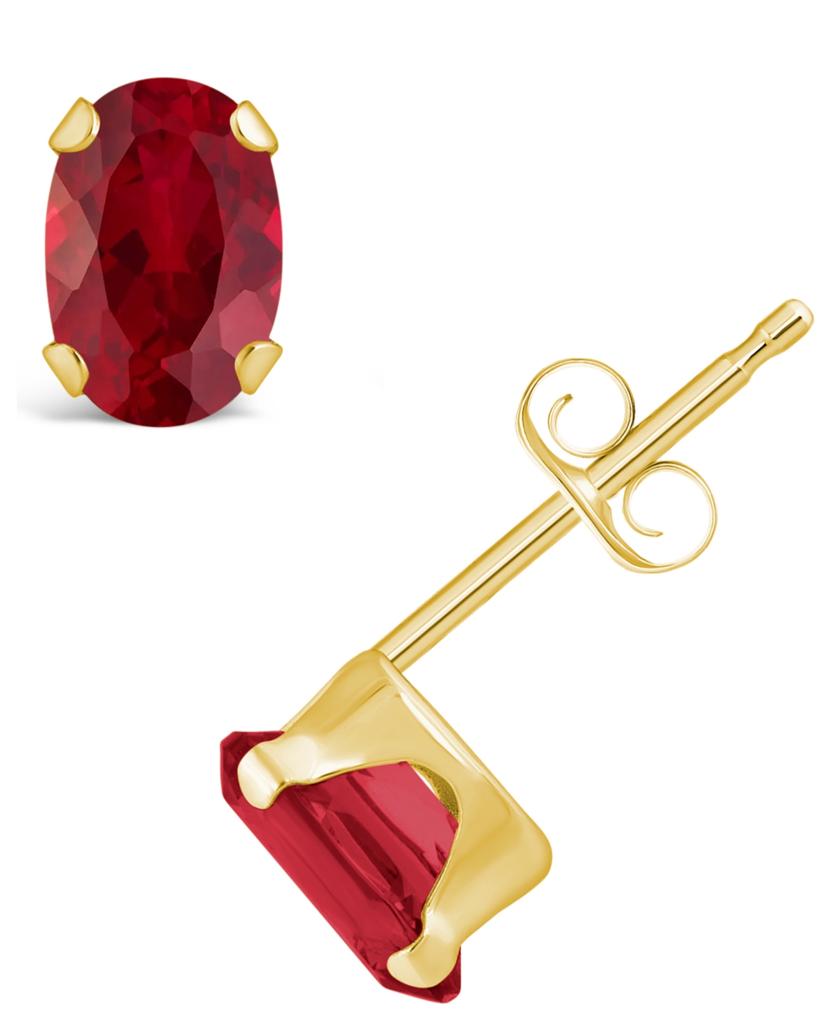 Click here for Macys Gemstone Stud Earrings in 10k Yellow Gold -... prices