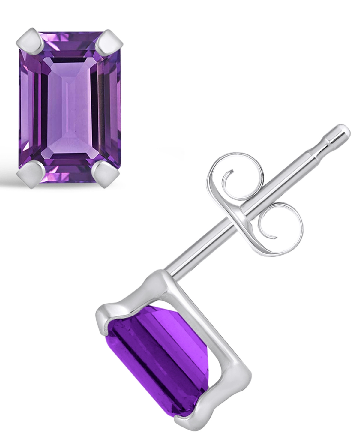 Click here for Macys Gemstone Stud Earrings in 10k White Gold - A... prices