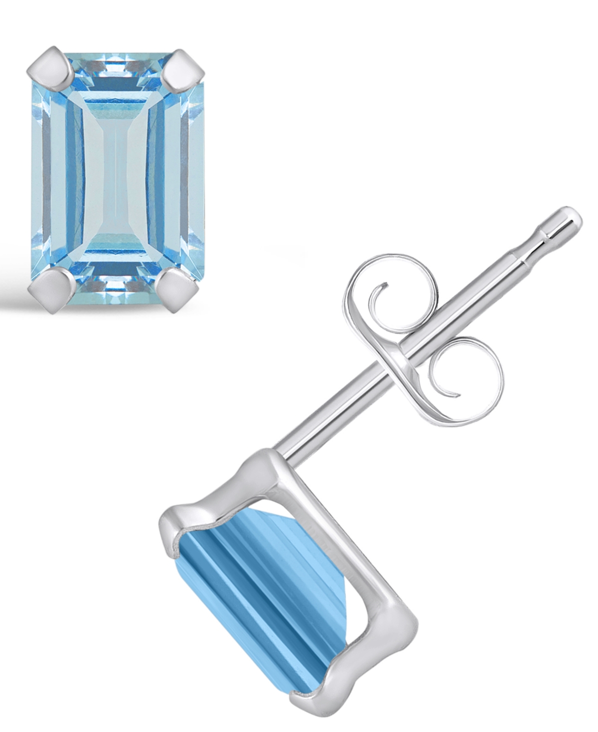 Click here for Macys Gemstone Stud Earrings in 10k White Gold - A... prices