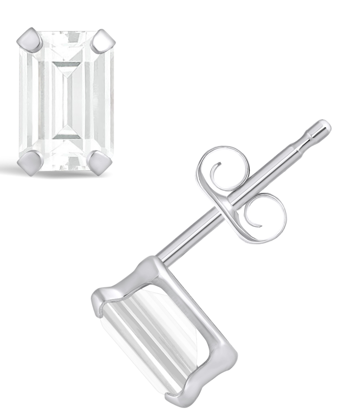 Click here for Macys Gemstone Stud Earrings in 10k White Gold - W... prices