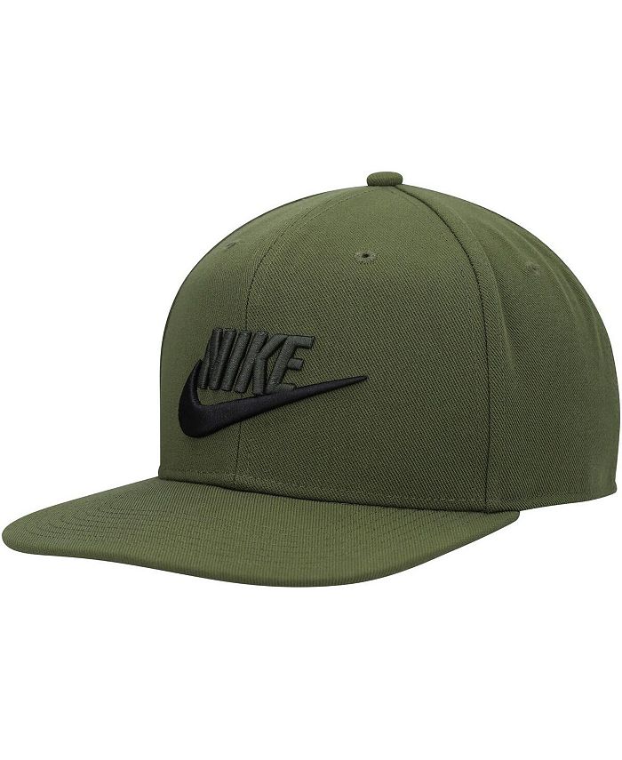 Nike Men's Olive Throwback Logo Pro Futura Performance Snapback Hat ...