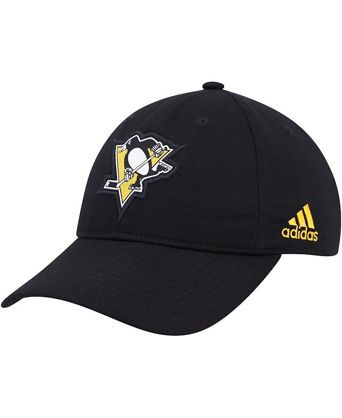 adidas Men's Black Pittsburgh Penguins Primary Logo Slouch Adjustable ...